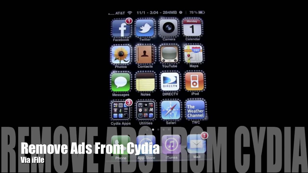 Remove Ads From Cydia (NO SSH) (Speed Up Cydia) - YouTube