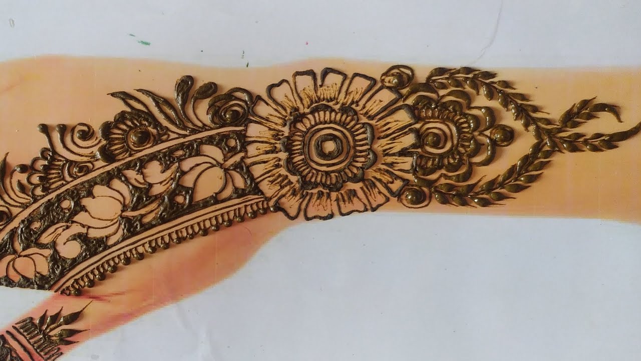 New lotus mehndi design 2023 | 3d flower mehandi design back hand ...