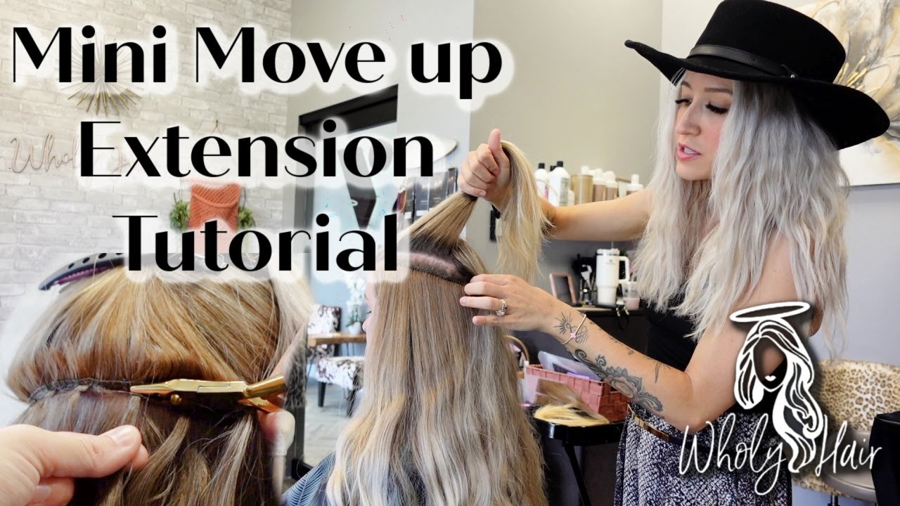 Handtied Extension Mini Move-up Tutorial // Wholy Hair - YouTube