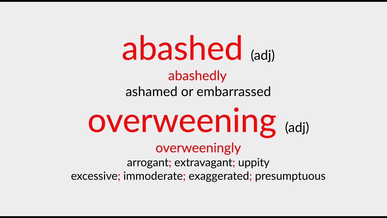 abashed & overweening - YouTube