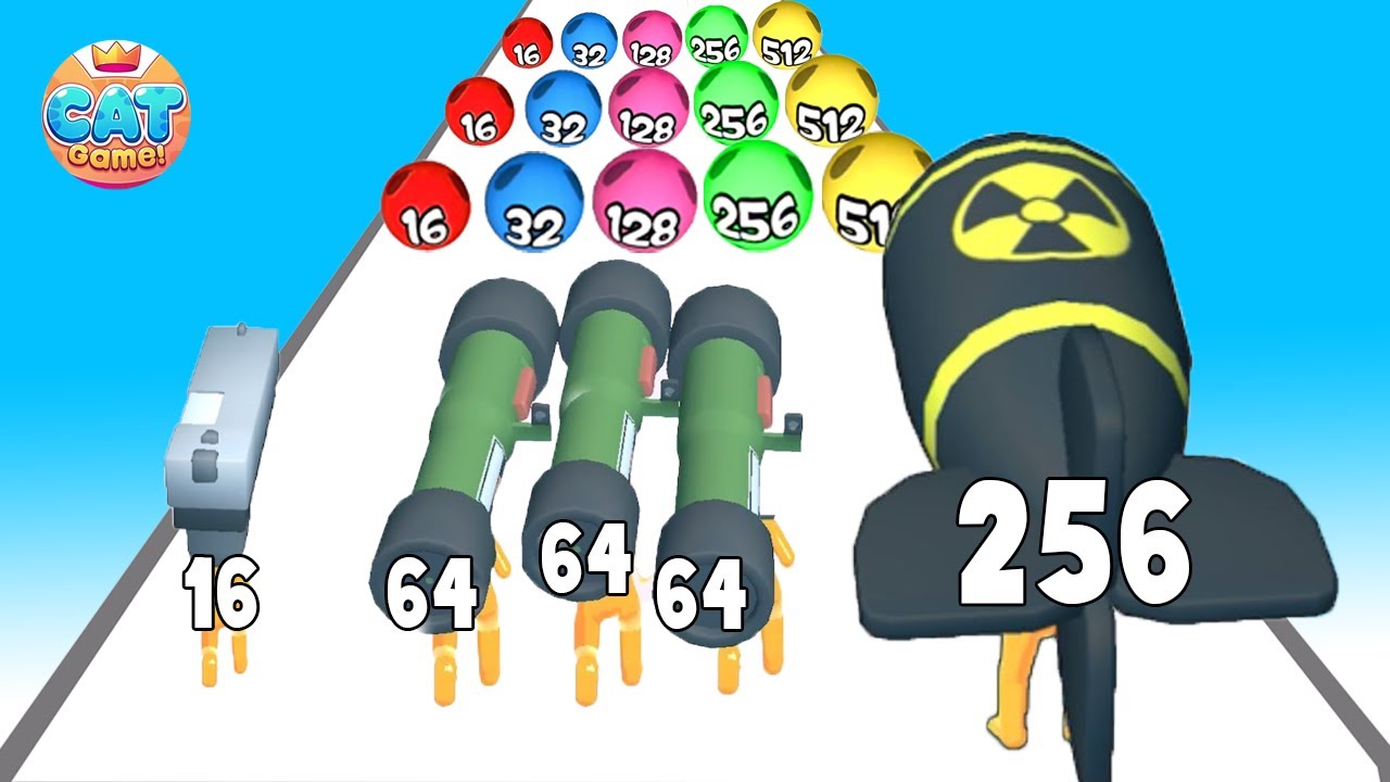 Play 222 Tiktok Video Game 2048 Merge Gun Run MAX LEVELS Gameplay Relax ...