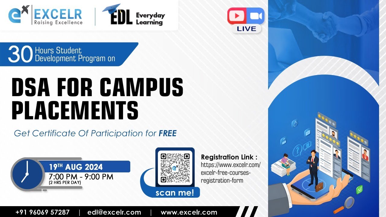 Student Development Program: DSA for Campus Placements - Day 14 - YouTube