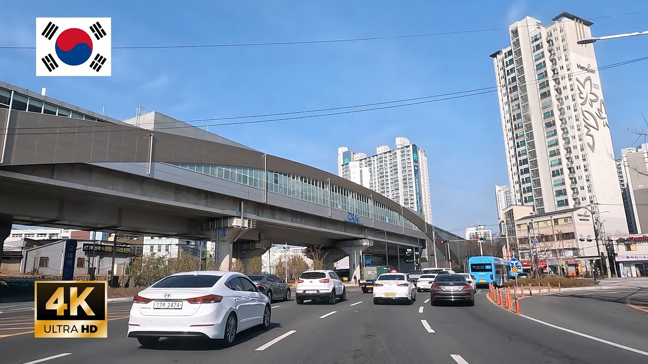 [4K] Geoje Station ~ Dongnae Station Driving In Busan Korea 巨堤驛 ~東莱駅 釜山 ...
