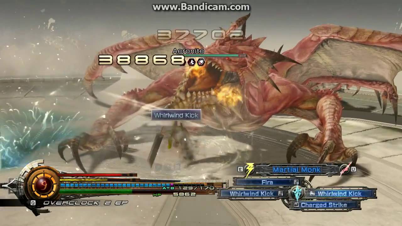 Final Fantasy xiii Lightning Return Fight Aeronite Hard - YouTube