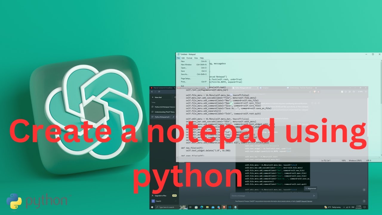 Building an Advanced Notepad Application in Python | GUI Programming ... Building an Advanced Notepad Application in Python | GUI Programming ...
