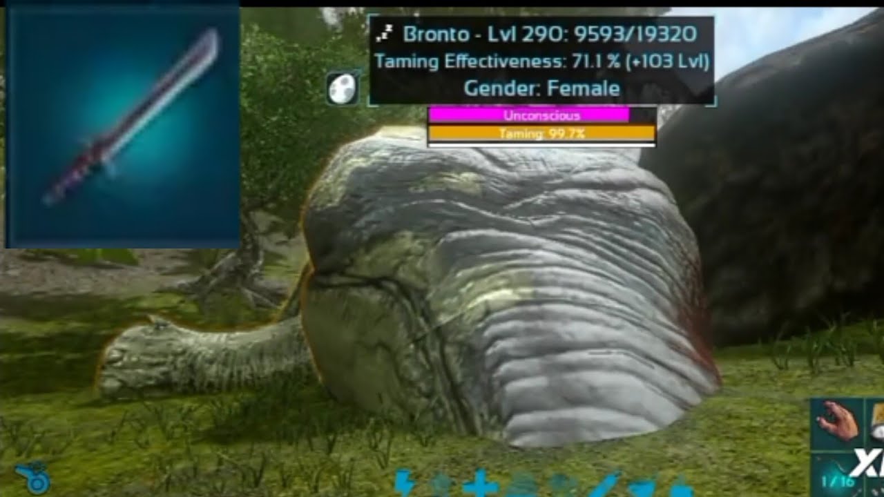 Ascendant Sword + Very High Level Bronto Taming-EP7/ Ark S1 - YouTube