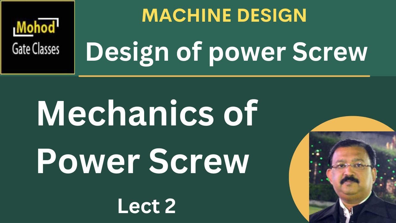 Design of power Screw 02 Mechanics of Power Screw - YouTube