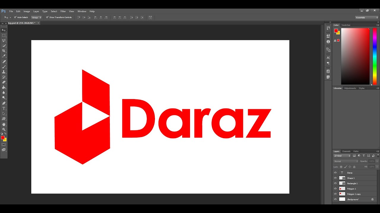 how to make DARAZ logo in Adobe Photoshop - YouTube