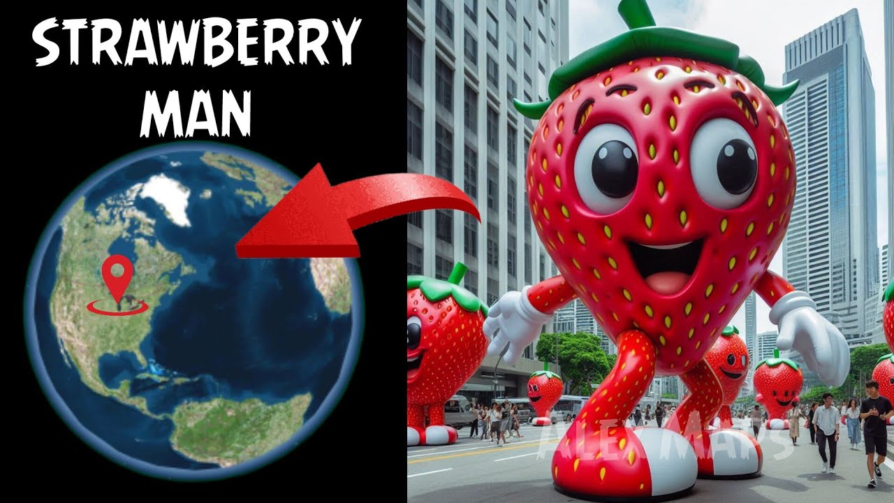 STRAWBERRY MAN On Google Maps 🌎 - YouTube