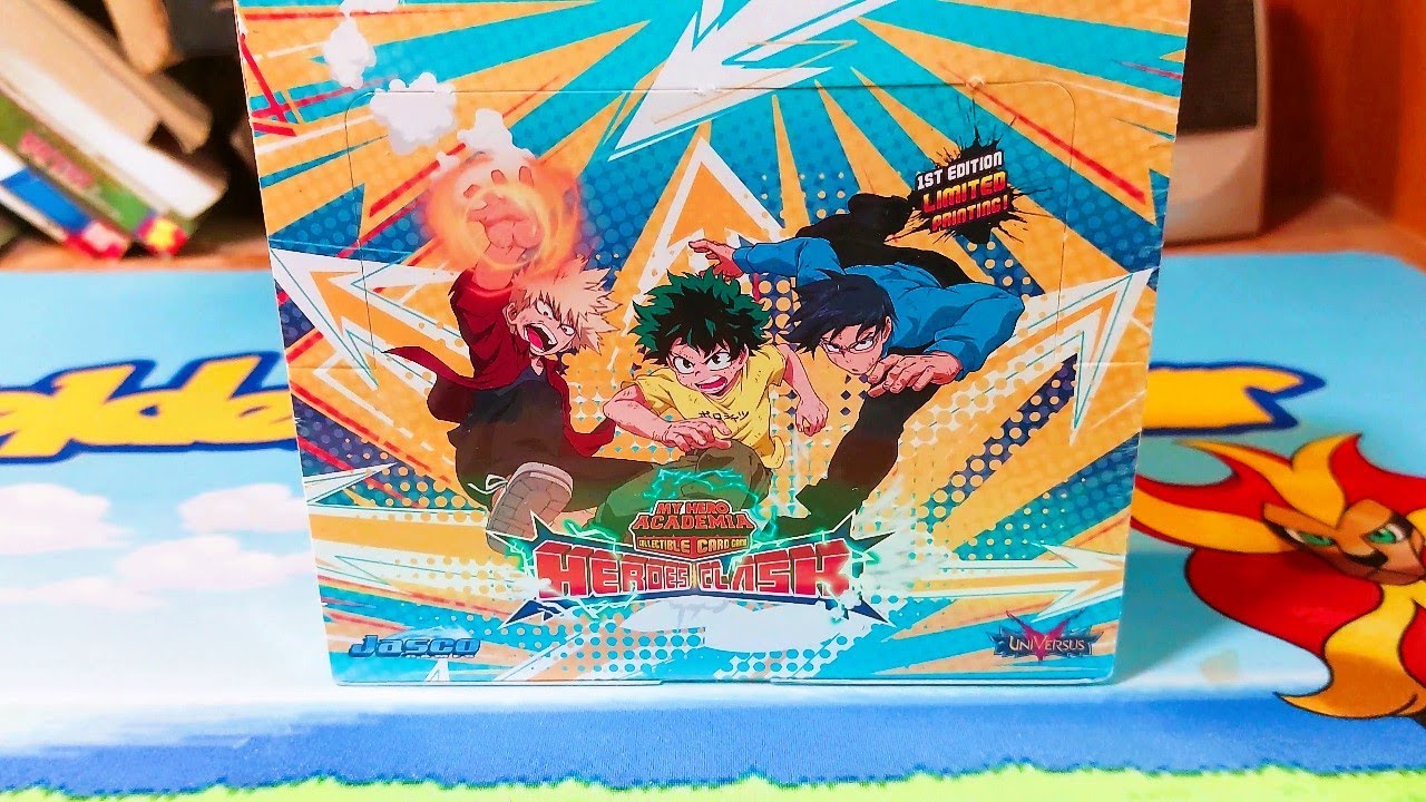 My hero academia ccg heroes clash booster box opening - YouTube