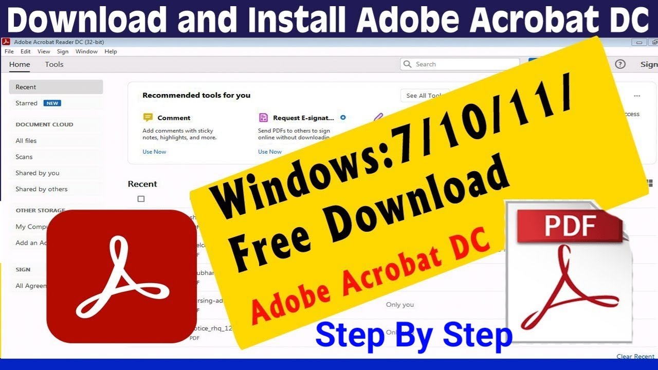 how to download Adobe reader for Window 7/10/11 (HINDI) | Pc Me Adobe ...