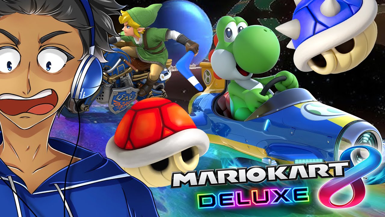 I GOT HIT WITH RED AND BLUE SHELLS MAN l Mario Kart 8 Deluxe w ...