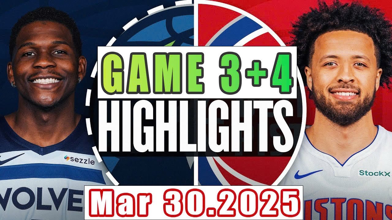 Minnesota Timberwolves Vs Detroit Pistons Game 3rd+4th Highlights Mar ...