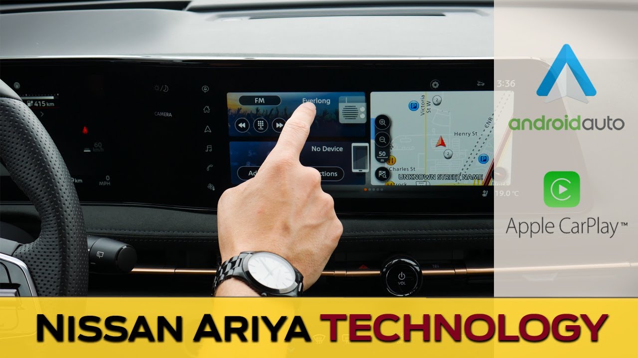 Media Screen in the 2023-2024 Nissan Ariya | Apple CarPlay, Android Auto, Charging and more ...