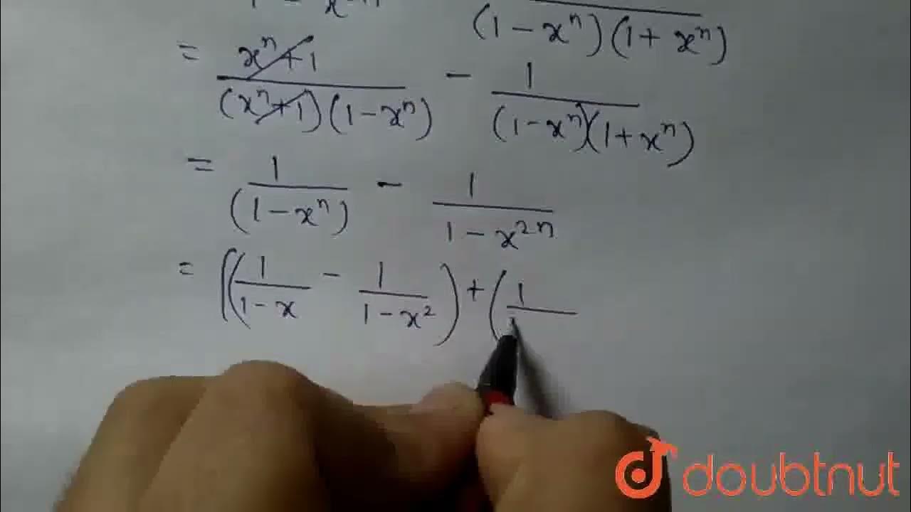The sum of series x/(1-x^2)+(x^2)/(1-x^4)+(x^4)/(1-x^8)+\nto infinite terms, if |x|lt1,\nis\nx ...