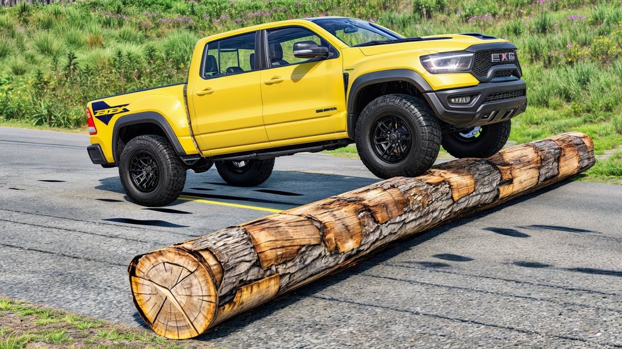 Fallen Tree vs Cars #1 - BeamNG Drive - YouTube