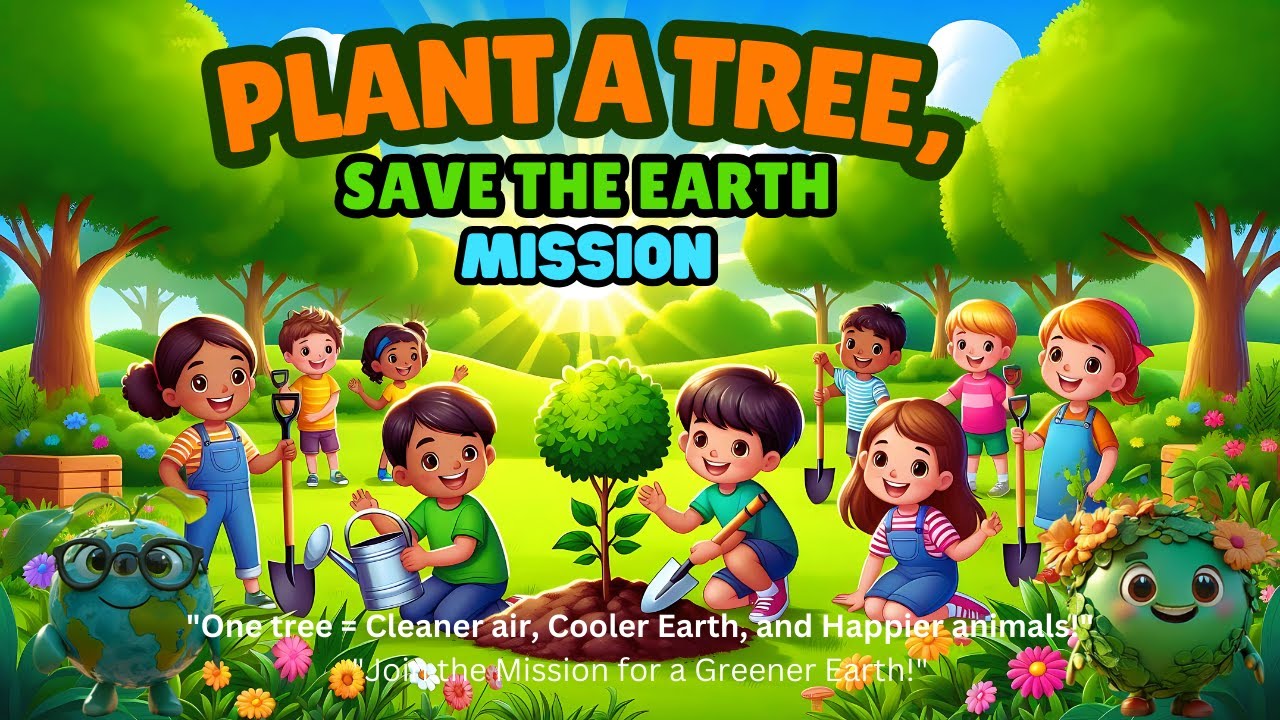 "🌱 Plant a Tree, Save the Earth! 🌍 Kids Mission to Make a Greener ...