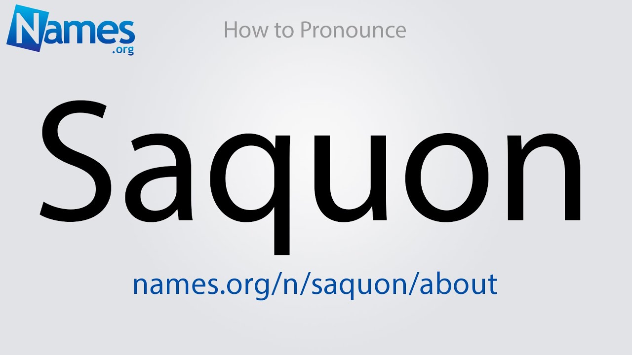 How to Pronounce Saquon - YouTube