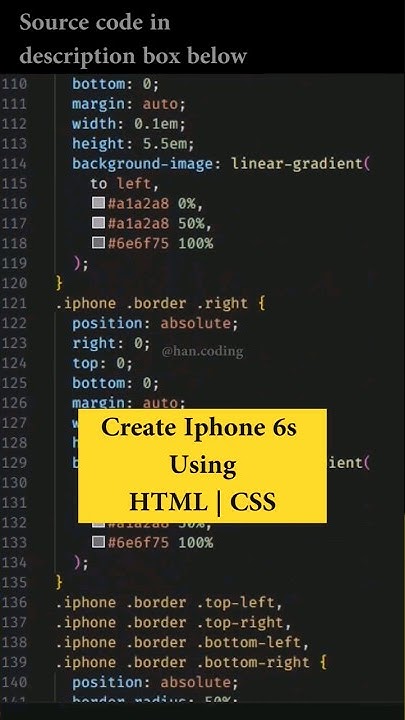 Create IPhone 6s Using HTML | CSS - YouTube