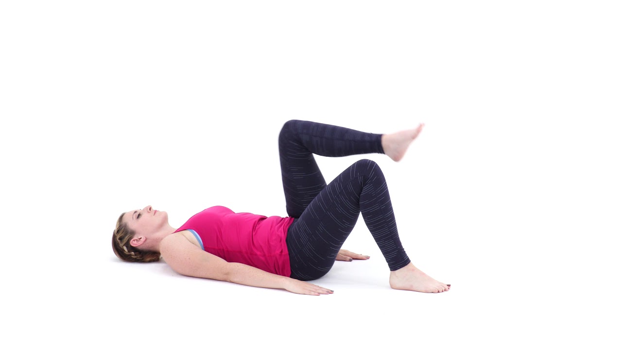 Reclining Hip Stretch - Anywhere, Anytime Yoga Flow - YouTube