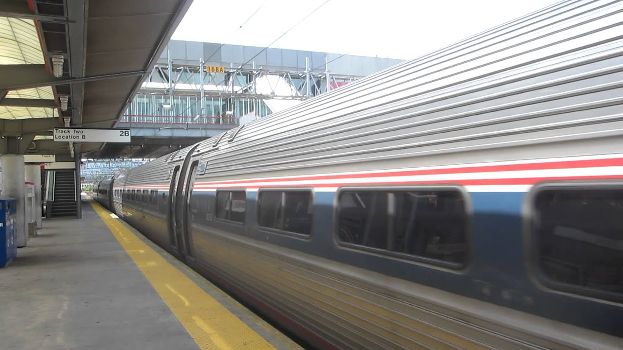 Amtrak Vermonter Train #54 with Ex Metroliner Cab Car - YouTube