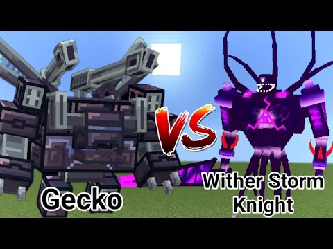 Wither Storm Knight VS Gecko | Minecarft Mob Battle | - YouTube