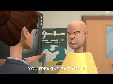 Fat Caillou sleeps in class/scolded by teacher/gets upset and throws her out the building/grounded