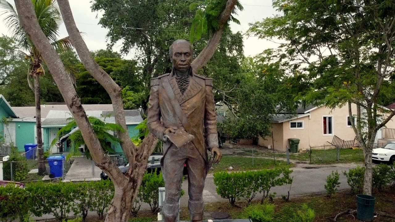 Toussaint Louverture’s Statue In Little Haiti Miami - YouTube