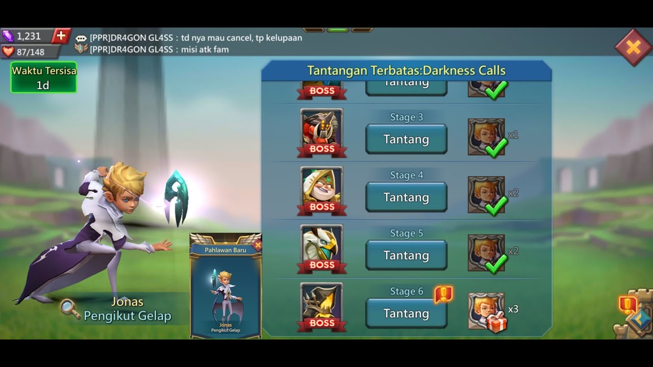 DARK FOLLOWER / JONAS STAGE 6 (V.2) (LORDS MOBILE) EVENT TANTANGAN ...
