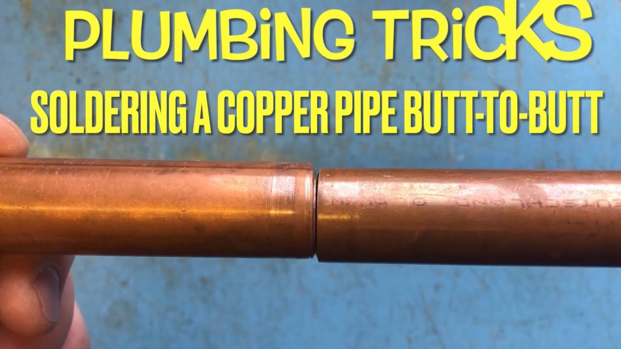 Soldering a copper pipe butt-to-butt - YouTube