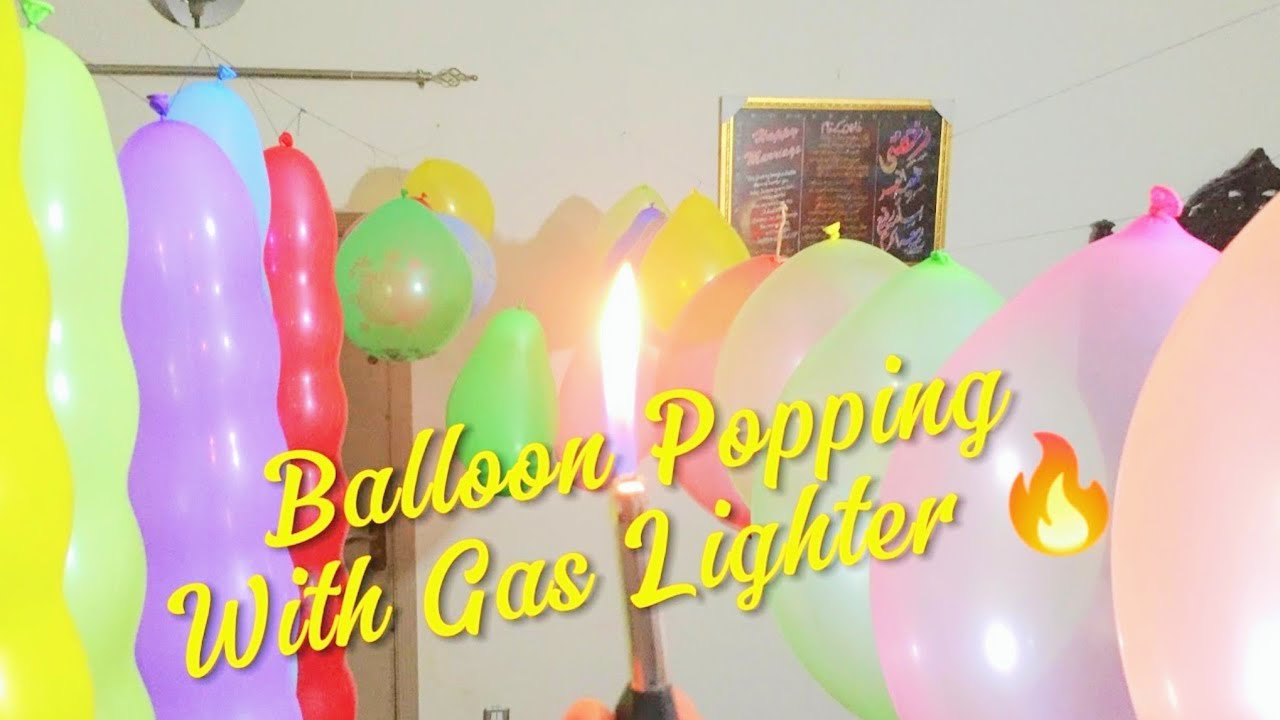 Bursting Different Balloons With Gas Lighter 🔥!!! Balloons ASMR - YouTube