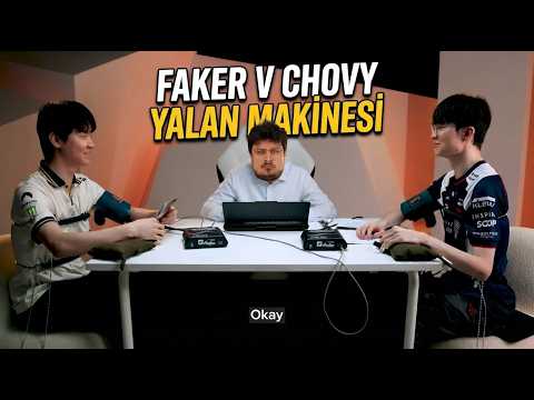 Malkoç Faker v Chovy yalan makinesi videosu izliyor