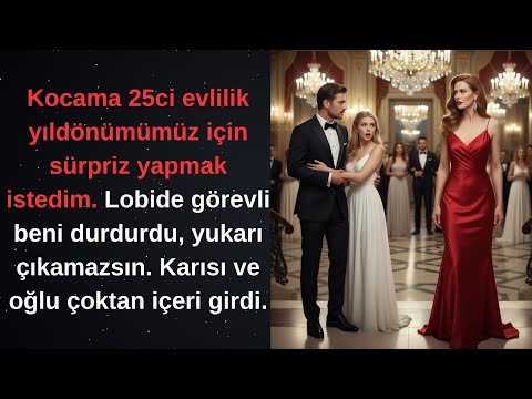 Kocama 25 ci evlilik yıldönümümüz için sürpriz yapmak istedim.Karısı ve oğlu çoktan içerideydi.