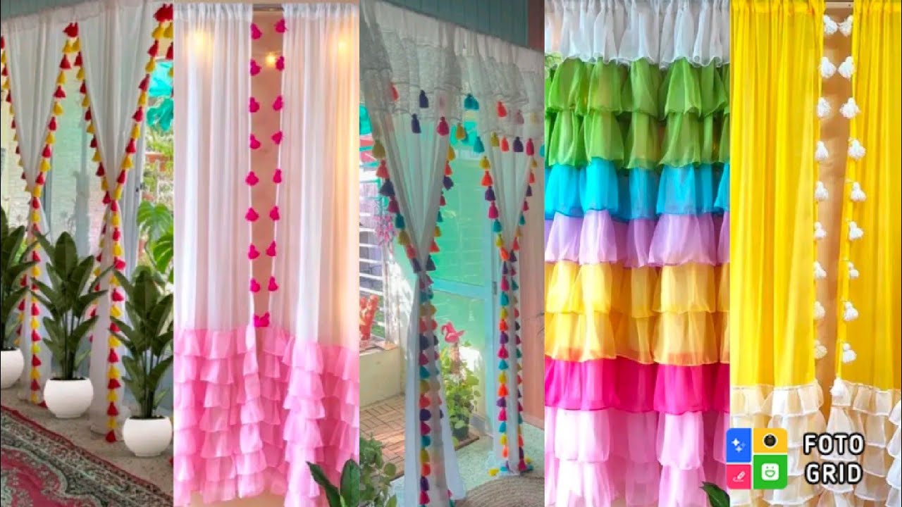 Door Decoration Ideas/ Door Curtain Diy/ Door Hanging Craft Ideas/ Gate ...