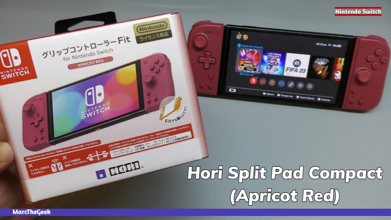 Hori Split Pad Compact (Apricot Red) - YouTube