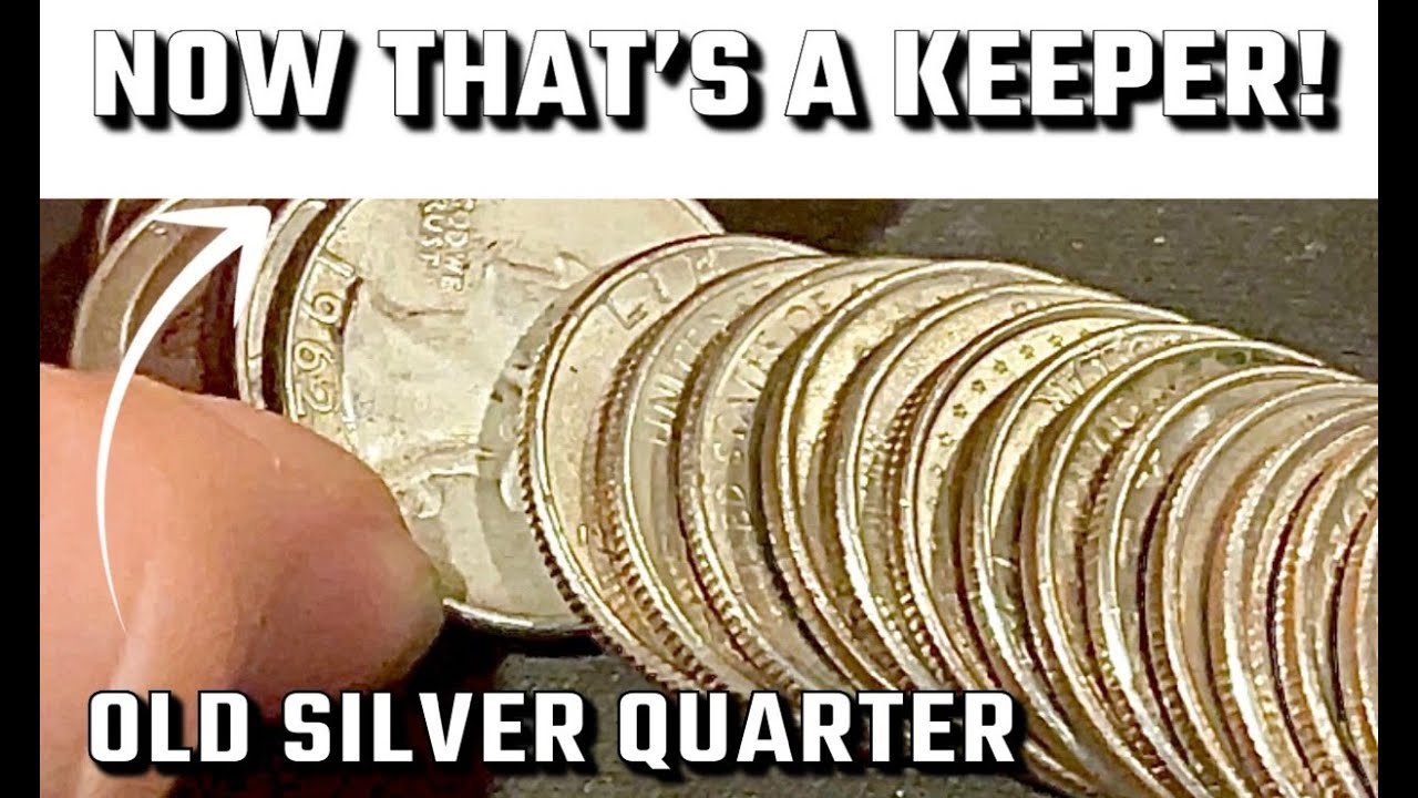 Old Silver Quarter Found Coin Roll Hunting - Quarters Hunt and Fill #22 ...
