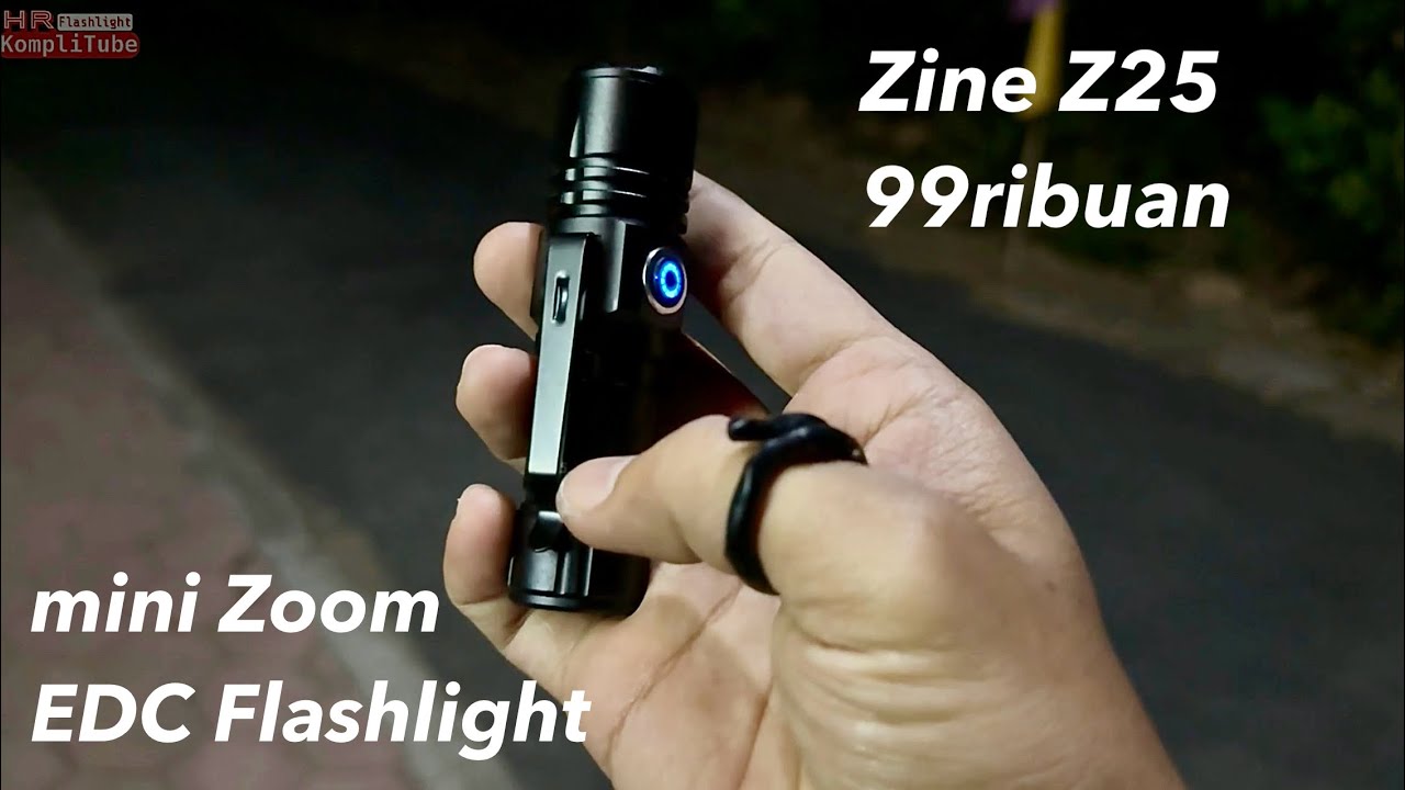 Senter EDC zoom mini led P50 Zinelight Zine Z25 - YouTube