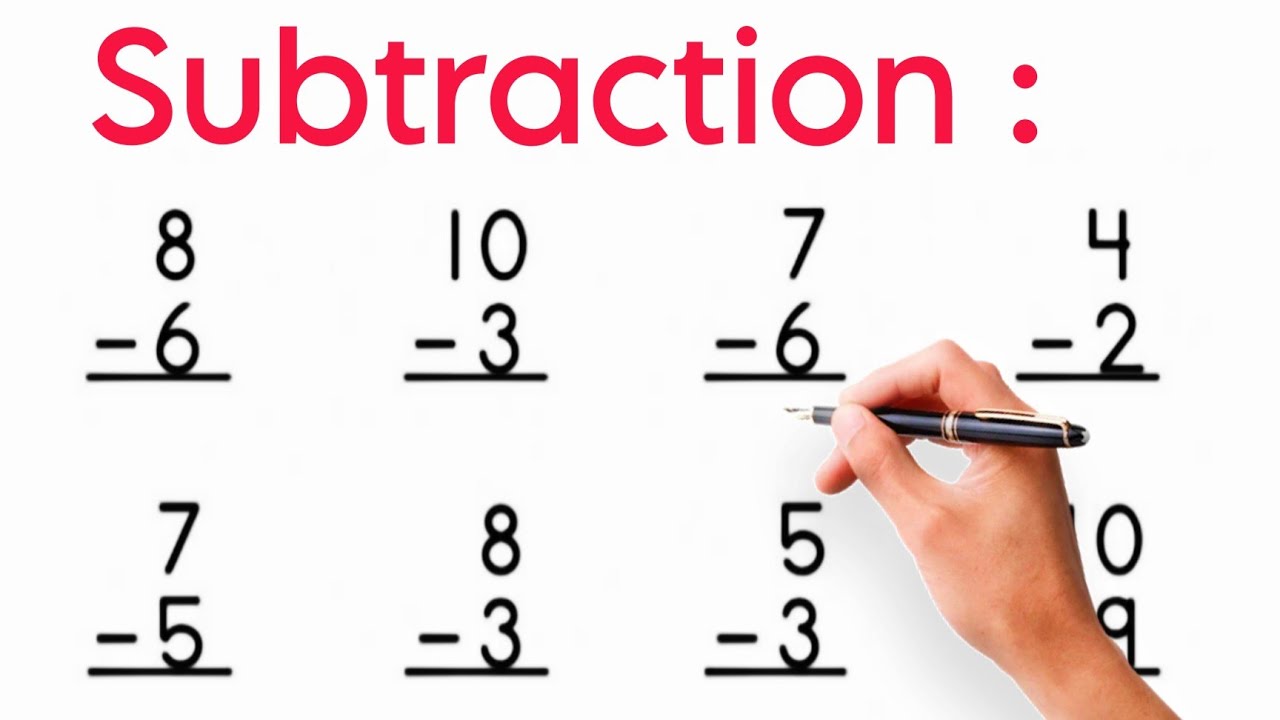 Single Digit Subtraction || Subtraction || Maths.. - YouTube