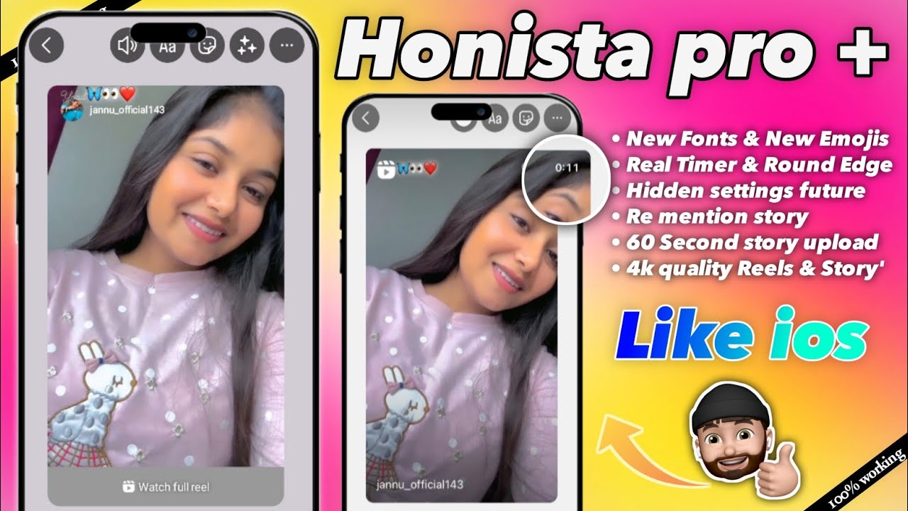 Honista pro🔥| Real Round Edge with timer| ios fonts| ios emoji| Honista ...
