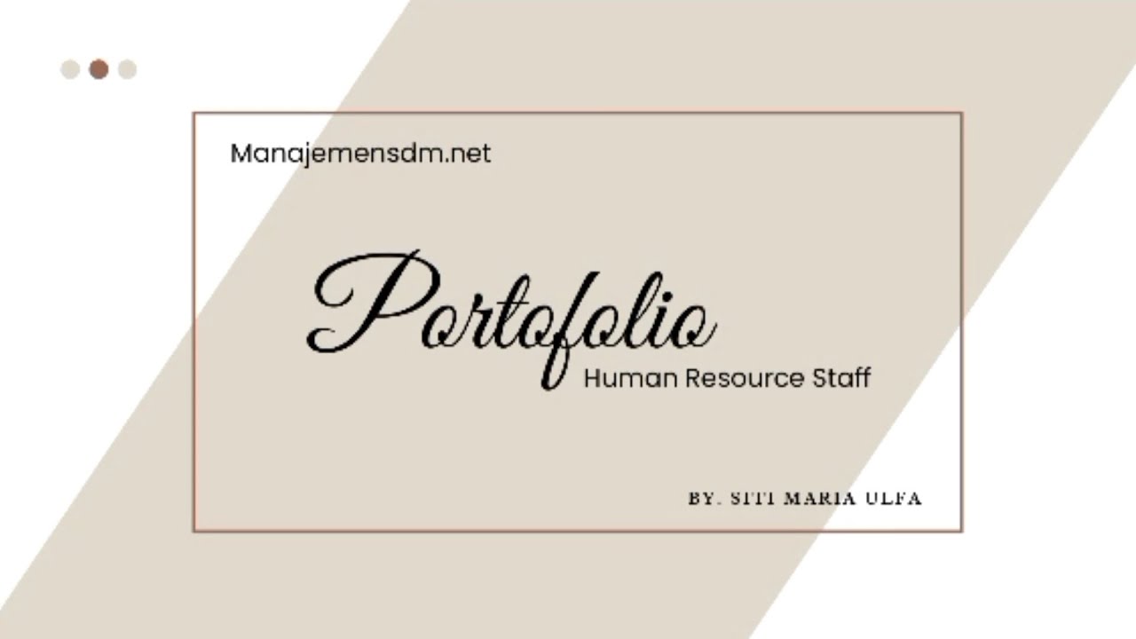 Portofolio Project Human Resource (HR) Staff || Manajemensdm.net ...
