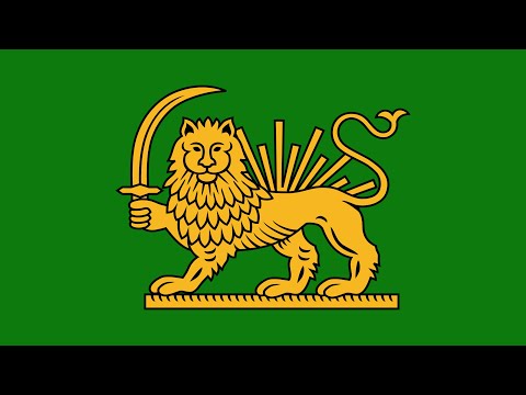 Iran historical flags-flag animation