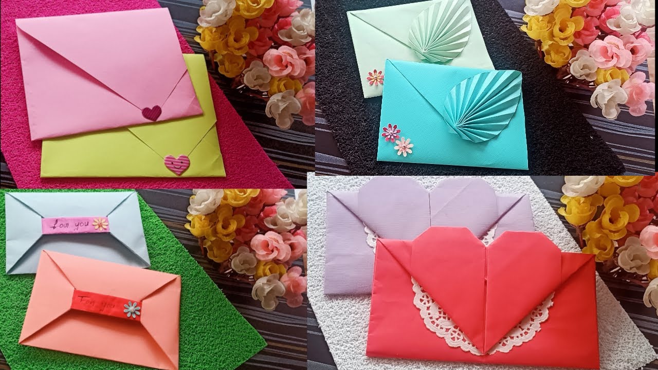 Diy 4 Easy Paper Envelopes // Origami Tutorial - YouTube