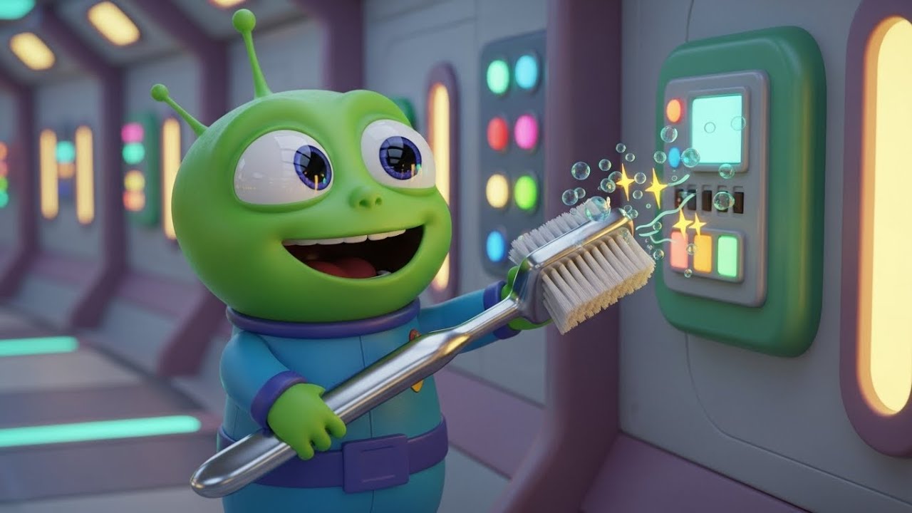 Among Us Sneaky Alien Took the Toothbrush 🪥👽 | Rhymes for Kids & Baby ...