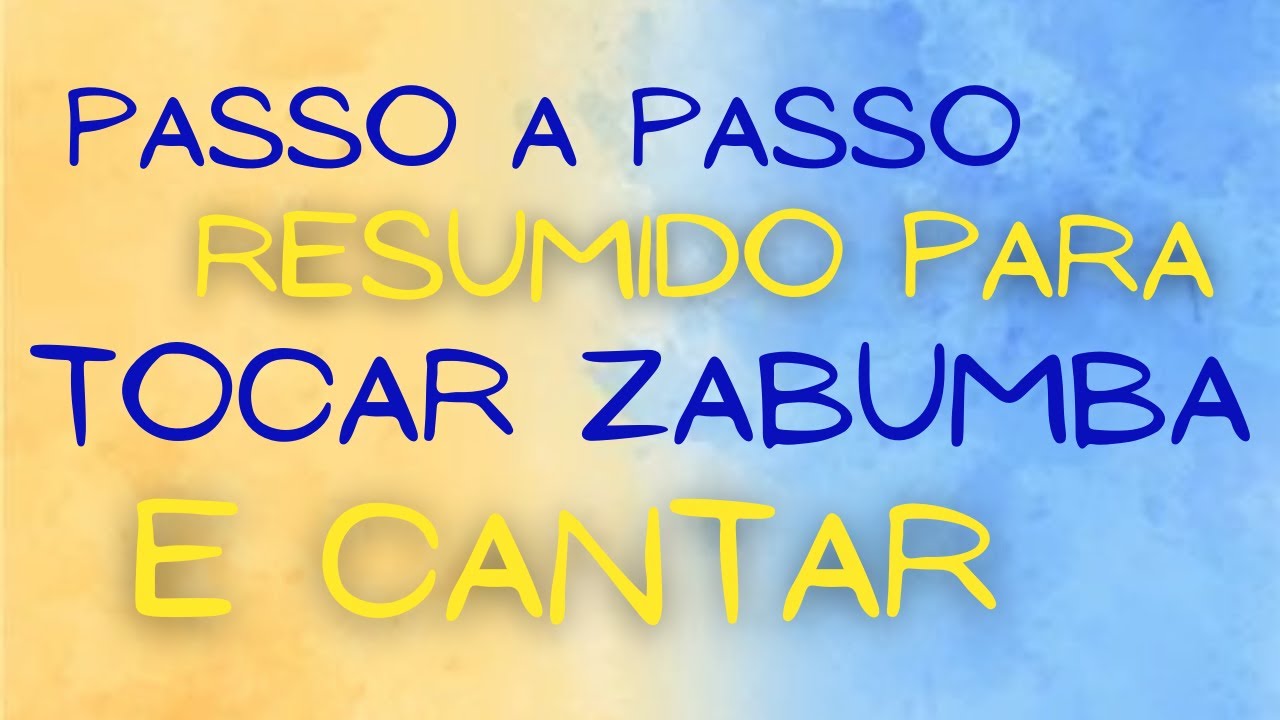 Passo a passo resumido para tocar zabumba e cantar - YouTube