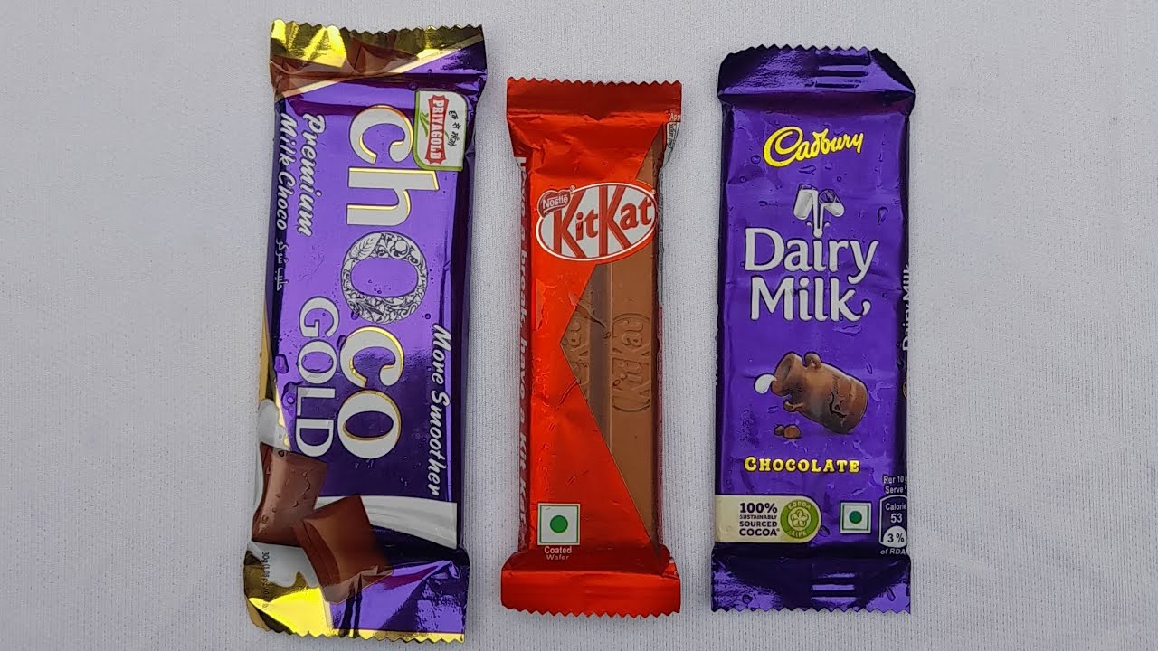 Cadbury chocolates Dairy milk vs Choco gold vs kit kat Yummy 😋 ...