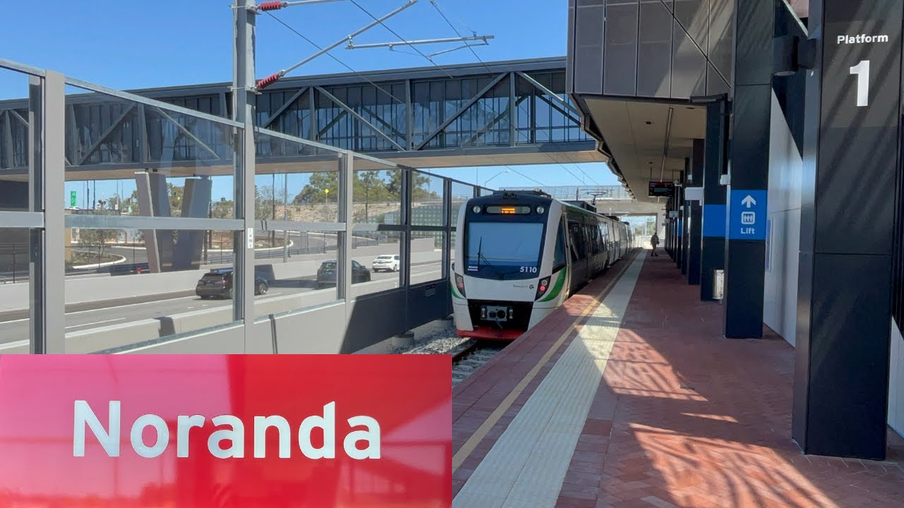 Trains at Noranda Station - YouTube