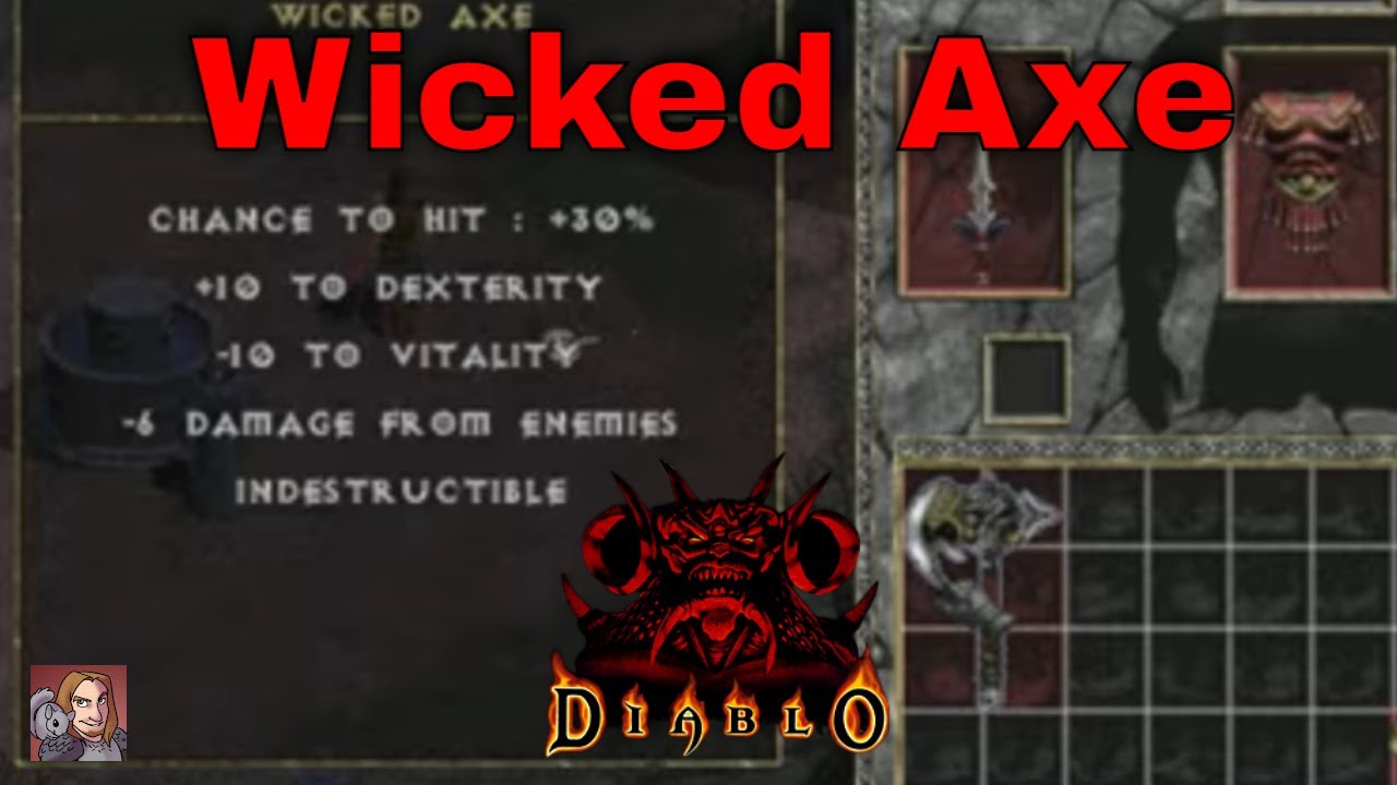 Diablo 1 Unique Items (Wicked Axe) - YouTube