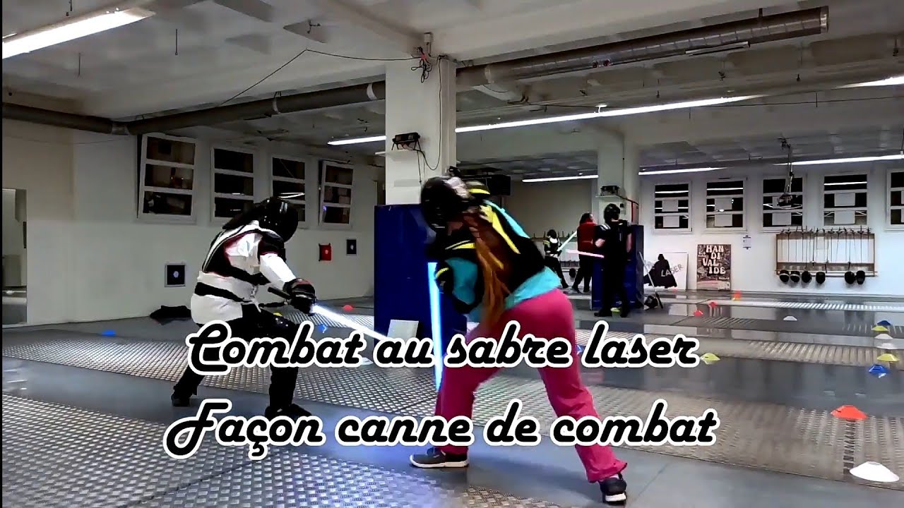 Combat au Sabre Laser - Façon canne de combat - YouTube