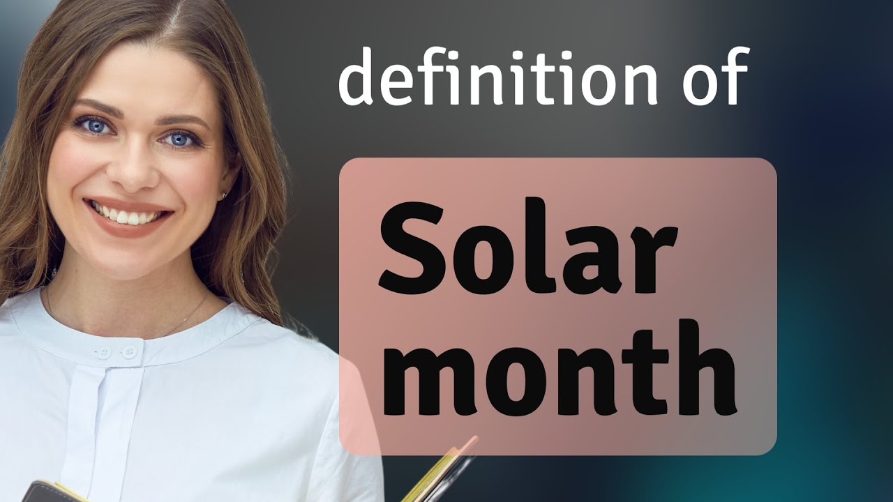 Solar month | what is SOLAR MONTH meaning - YouTube