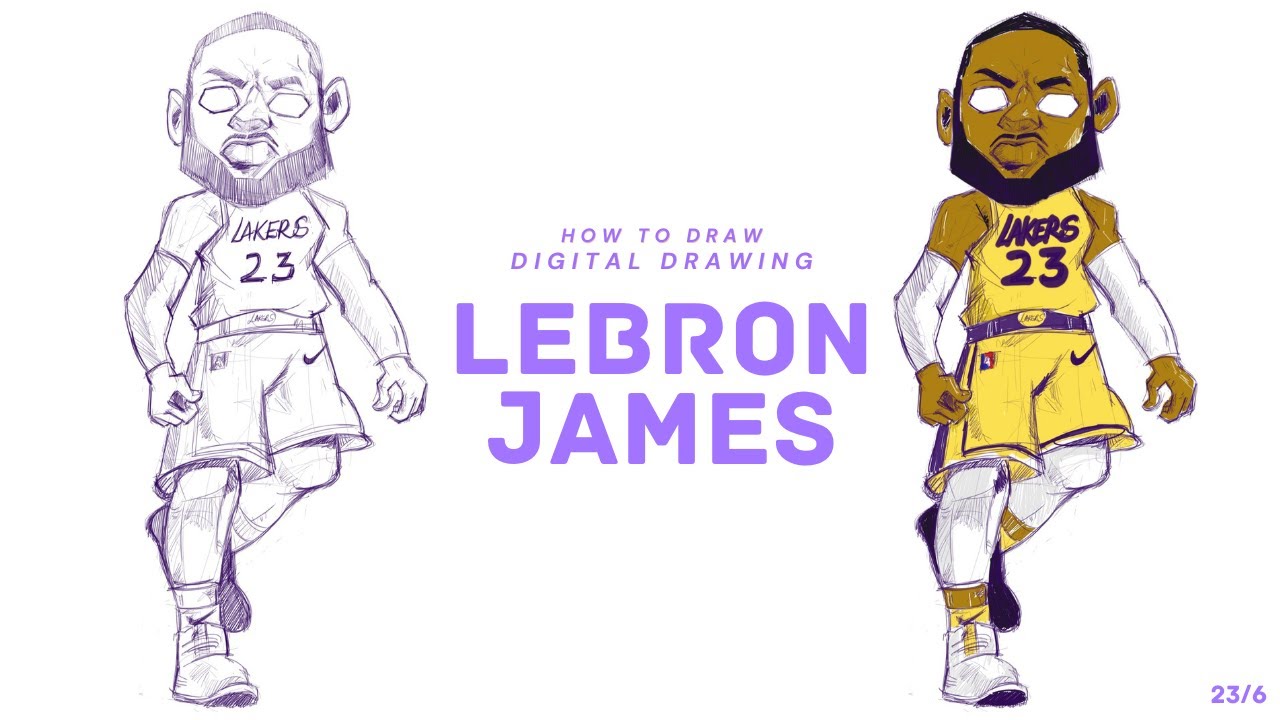 HOW TO DRAW KING JAMES - DIGITAL DRAWING - YouTube